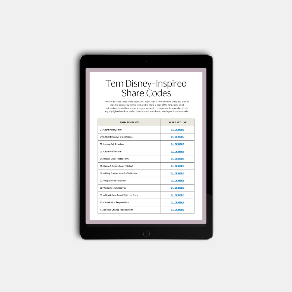 Tern Share Codes - Disney-Inspired - TIQUE HQ